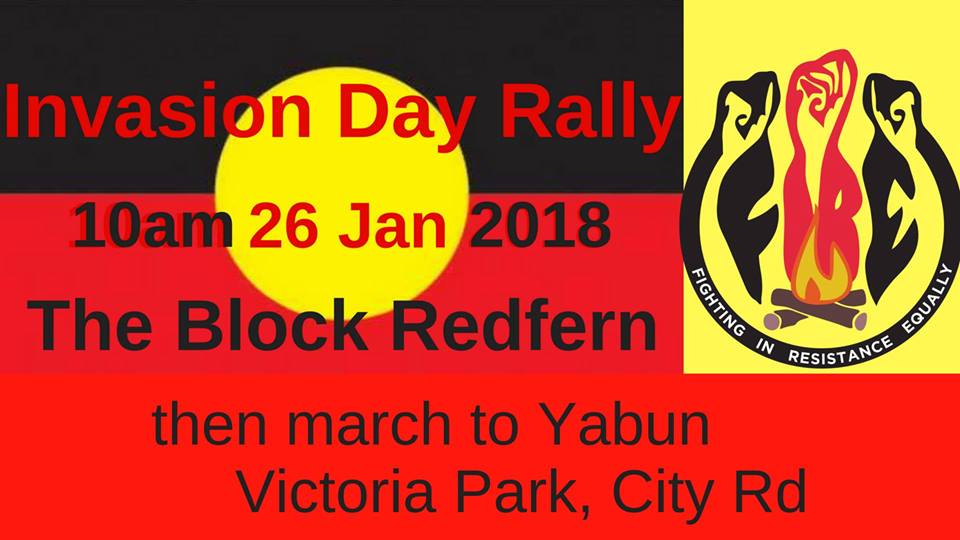 Invasion day/ Australia day: A Rally in support of the Aboriginal ...